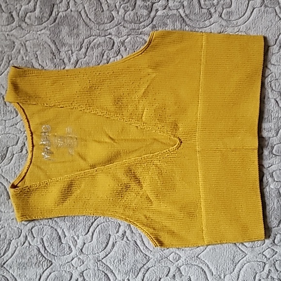 Madrag | Tops | Yellow Crop Top Sm | Poshmark